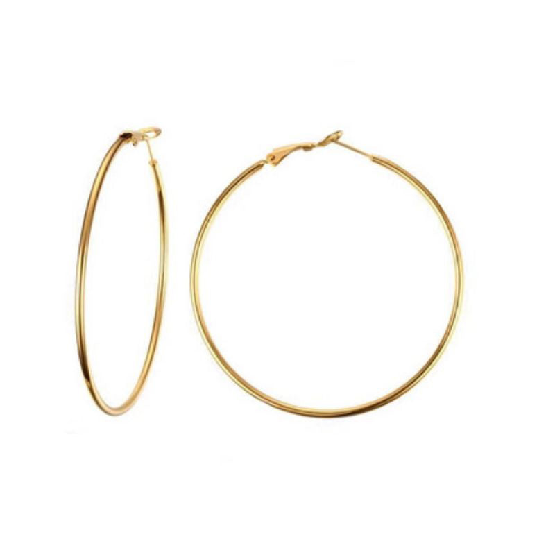 Classic Large Everyday Hoops in Gold-Plated Steel – Idlewild Everyday